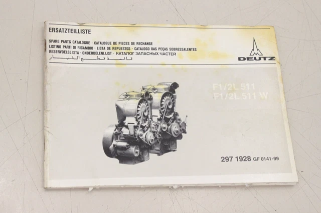DEUTZ F1/2L 511/F1/2L 511 W elenco ricambi catalogo ricambi 2971928 EUR ...
