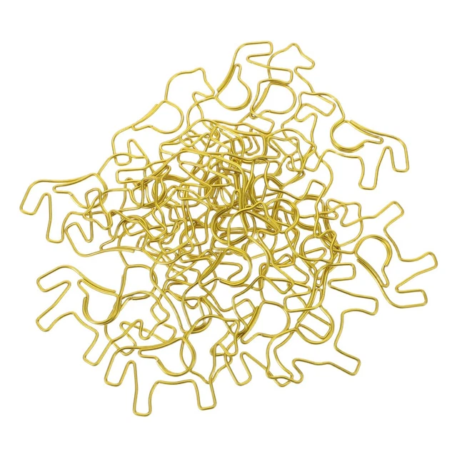 30 PCS SHAPED Paper Clip Document Clips Small Gold Shapes Cute $19.79 ...