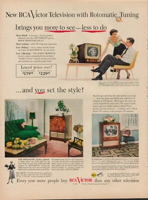 1965 RCA VICTOR Color TV Television Set Vintage Retro Print Ad ...