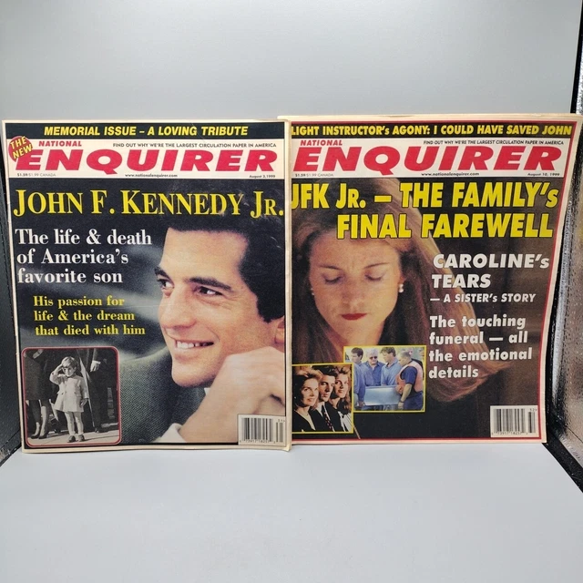 JOHN KENNEDY JR/JFK JR. The Family's Final Farewell National Enquirer ...