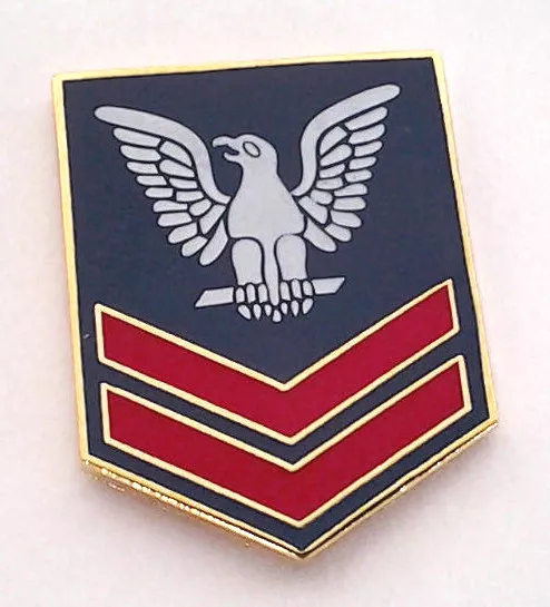 US NAVY PETTY OFFICER 2ND CLASS E5 (1") Military Rank Pin 14397 HO £5. ...