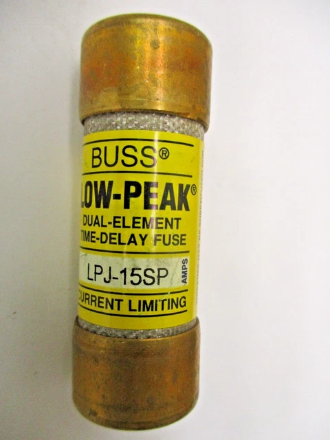 BUSSMANN LPJ-15SP AMPS Fuse Dual-Element Time-Delay Lot of 4 Pieces 46668ISU $41.45 - PicClick CA