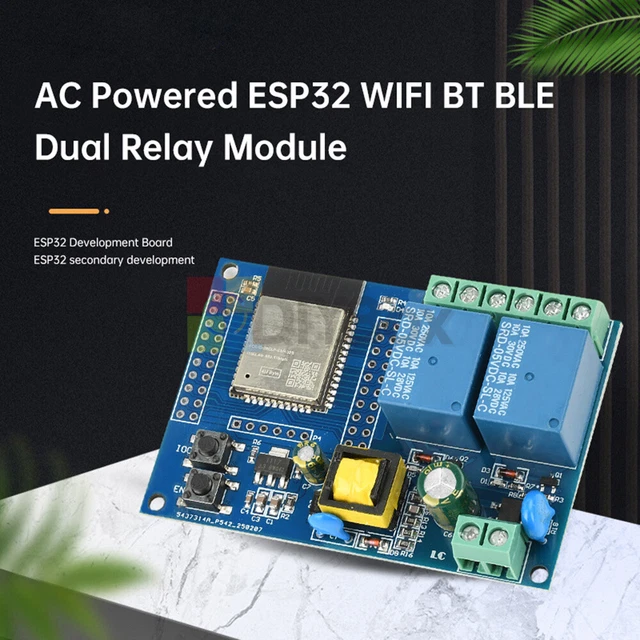ESP32 WIFI BLUETOOTH 2 Channel Relay Module ESP32 Secondary Development ...