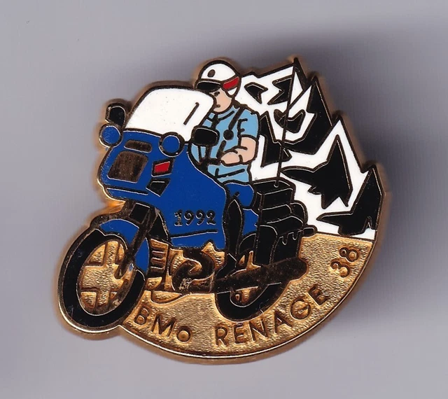RARE PINS PIN'S .. Gendarmerie Moto Bmw Bmo Olympique Olympic 1992 ...
