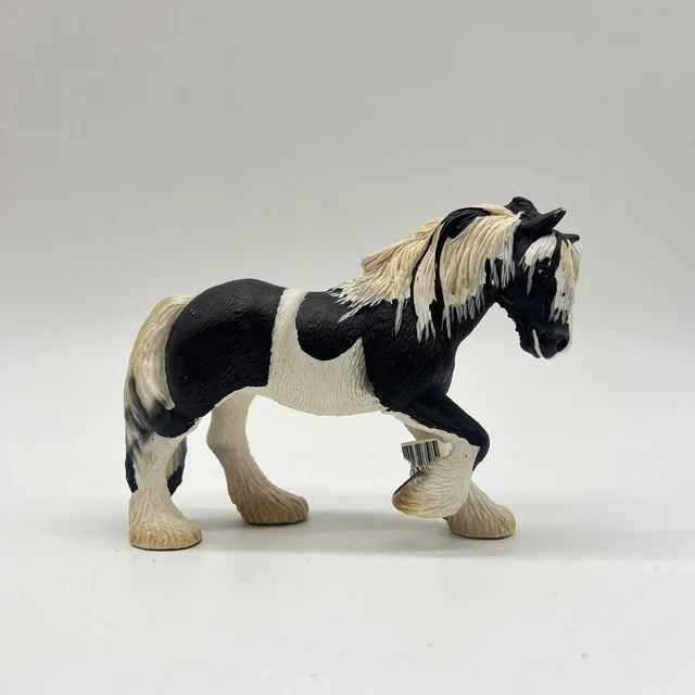 SCHLEICH TINKER MARE Horse Black White Clydesdale Retired 2003 13279 ...