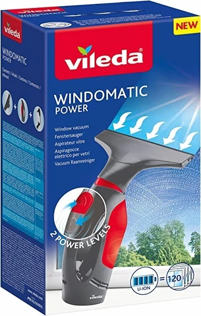 VILEDA WINDOWMATIC POWER Window Vacuum-2 Power Levels-Li Ion ...