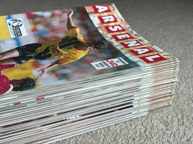 ARSENAL FC FULL Set 1993-1994 Home Game Programmes League & Cups, all ...