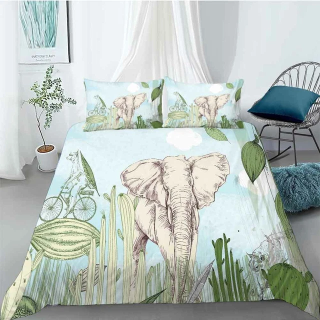 ELEPHANT SPRING 3D Printing Duvet Quilt Doona Covers Pillow Case ...