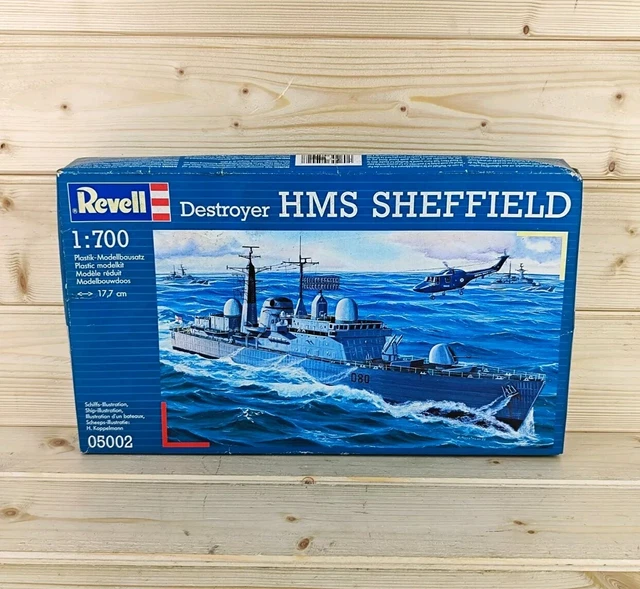 REVELL 05002 DESTROYER HMS Sheffield 1:700 Scale (New Old Stock) Sealed ...