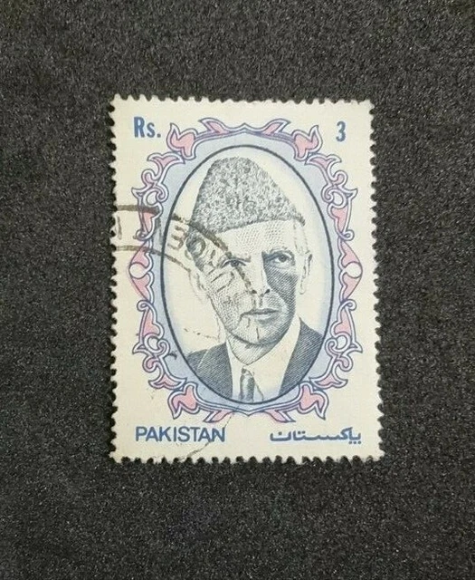 PAKISTAN, QUAID-E-AZAM MUHAMMAD ALI JINNAH 3Rs POSTAGE STAMP, RARE 1989 ...