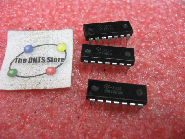 DM7405N NATIONAL SEMICONDUCTOR TTL IC Hex Inverter OC 7405 - NOS Qty 3 ...