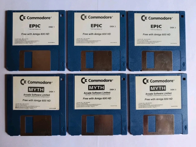 COMMODORE FLOPPY DISKS - EPIC, MYTH £10.89 - PicClick UK