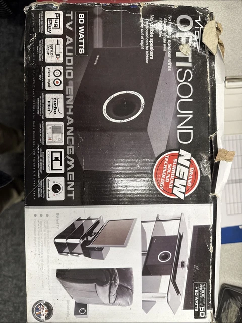 VIBE OPTISOUND 5 80-Watt Audio TV and Gaming Compact Sub Woofer - NEW £ ...