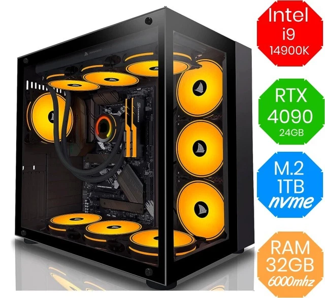 GAMING PC INTEL i9 14900K - RTX 4090 - M.2 1TB - RAM 32GB DDR5 - WIN11 ...