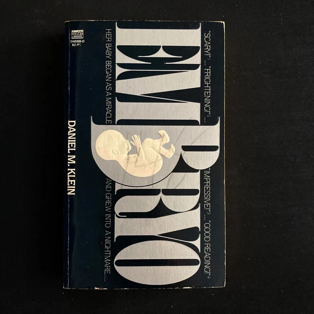 DANIEL M. KLEIN - Embryon - Fawcett Books - 1980 Vintage Horror ...