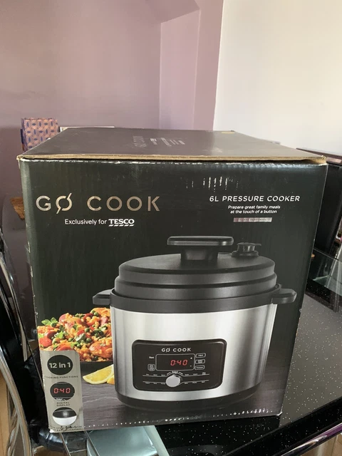 TESCO GO COOK 6L 12-in-1 Pressure Cooker £35.00 - PicClick UK