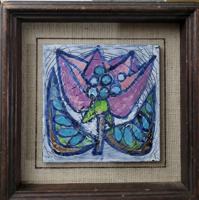 CHARLES BORG,TABLEAU PLAQUES de céramique émaillée,étiquette Et ...