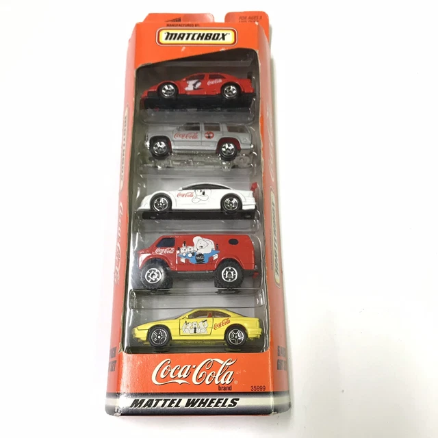 MATCHBOX COCA-COLA 5 Pack Gift Set, Mattel Wheels, 35999 1998 New ...