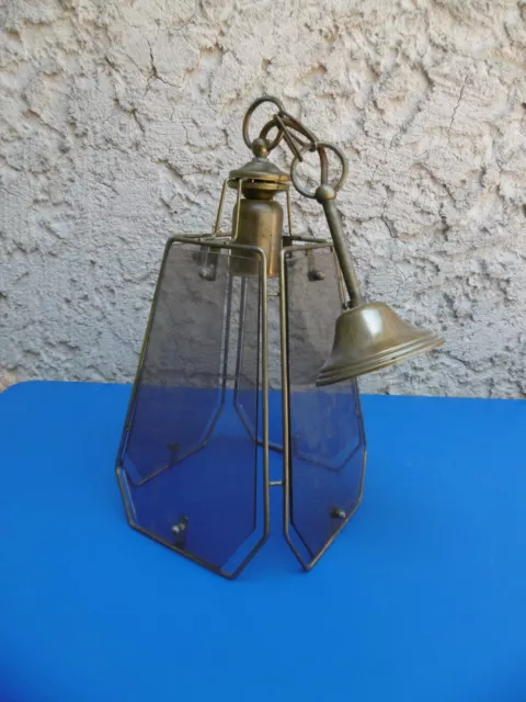 ANCIENNE SUSPENSION EN Verre Et Metal - Annees 50 / 70 - Deco- Vintage ... ANCIENNE SUSPENSION EN Verre Et Metal - Annees 50 / 70 - Deco- Vintage ...