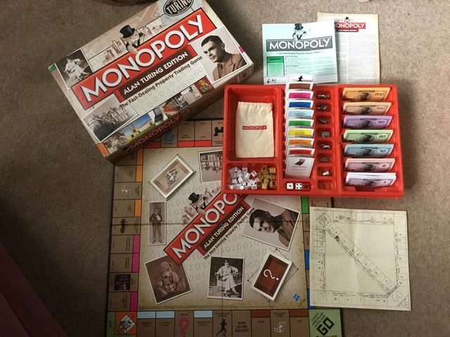 MONOPOLY ALAN TURING Edition Board Game WW2 Special Edition Bletchley ...
