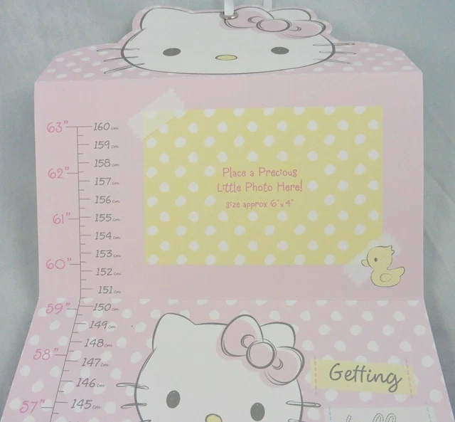 HELLO KITTY HEIGHT Chart Card Wall Mounted Growth chart by Hallmark NEW ...