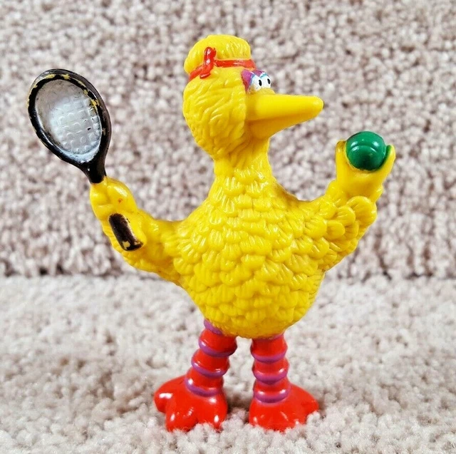 THE MUPPET BIG Bird Tara Toy Sesame Street PVC Playing Tennis Figure ...