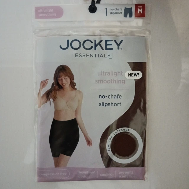 JOCKEY ESSENTIALS ULTRALIGHT Smoothing No-Chafe Slipshort Women's Sz M ...