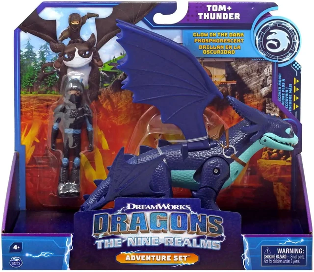 DREAMWORKS DRAGONS THE Nine Realms Rider & Dragon Adventure Set TOM ...