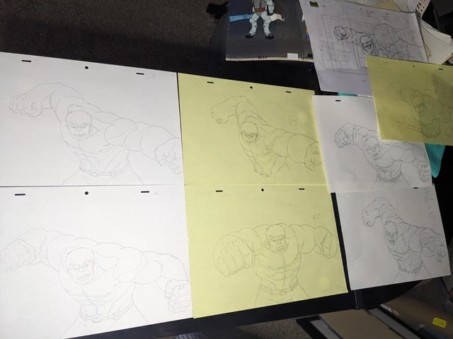 THE HULK ANIMATION cel Production art MARVEL Comics AVENGERS ASSEMBLE ...