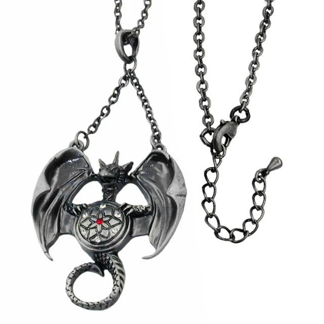 SCHMUCK DAMEN ANHÄNGER mit Kette Drachen mit Schutzschild ca. 4 x 4 cm EUR 17,90 - PicClick DE