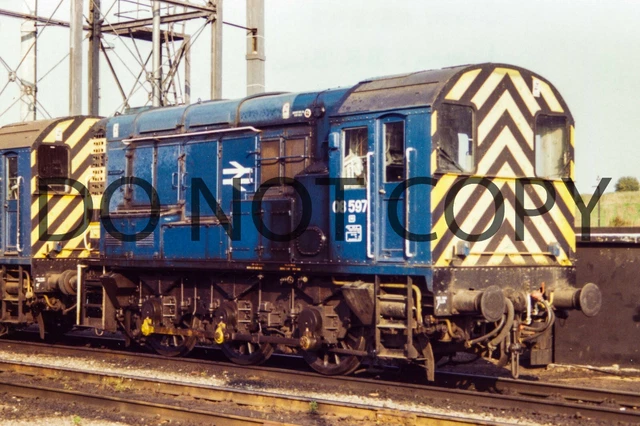 UK DIESEL TRAIN Railway Photograph Of Class 08 08597 Loco. Rm08-185 £1. ...