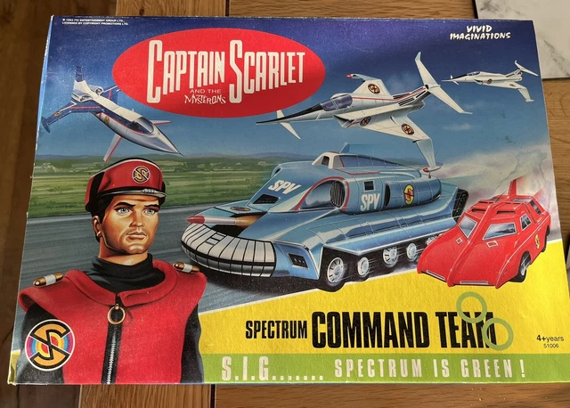 VINTAGE 1993 CAPTAIN Scarlet Spectrum Command Team Complete Set 5 ...