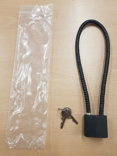 PLASTIC COATED STEEL Cable Gun Safe Wire Lock Security Shooting Black £ ...