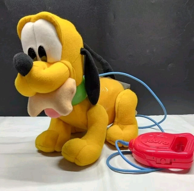 DISNEY MATTEL 1999 Walk 'N Wag Pluto With Leash Remote Barks Walks ...