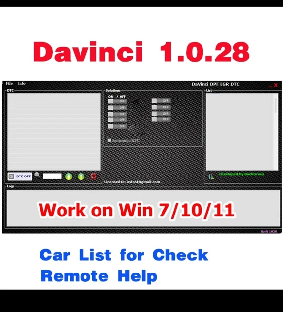 EGR DPF REMOVER Lambda Remover Davinci Ad Blue Off Tva Off Start And ...