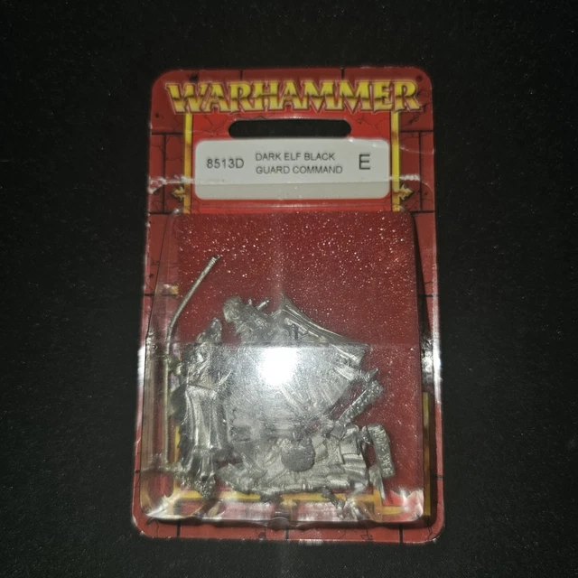 WARHAMMER FANTASY DARK Elf Black Guard Command Metal NIB OOP $40.00 ...