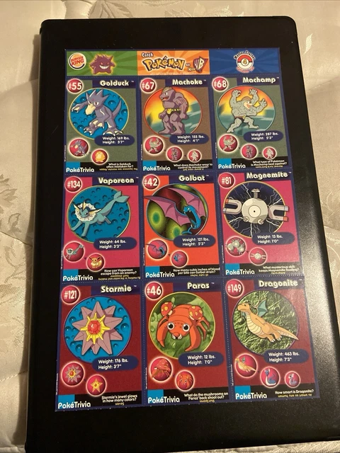 POKEMON BURGER KING pokemon cards 1999 Uncut Sheet Dragonite, Golduck ...