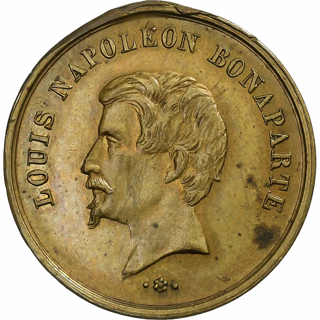 FRANCE, MÉDAILLE, LOUIS Napoléon, Distribution des Drapeaux, 1852 ...