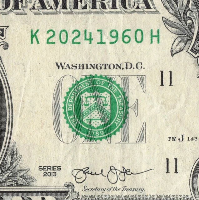 1960 2024 YEAR Tombstone Date Note Fancy Serial Number One Dollar Bill £14.23 - PicClick UK