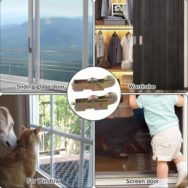 ROUE DE ROULEMENT de porte coulissante robuste pour portes patio lot de ...