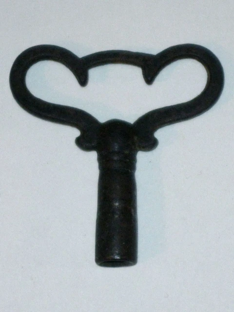 ANTIQUE CAST IRON CLOCK KEY! Vintage Steel Butterfly Handle Clock Key ...