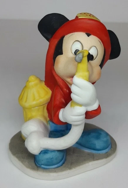 MICKEY MOUSE FIREMAN Walt Disney Productions Fire Chief Porcelain ...
