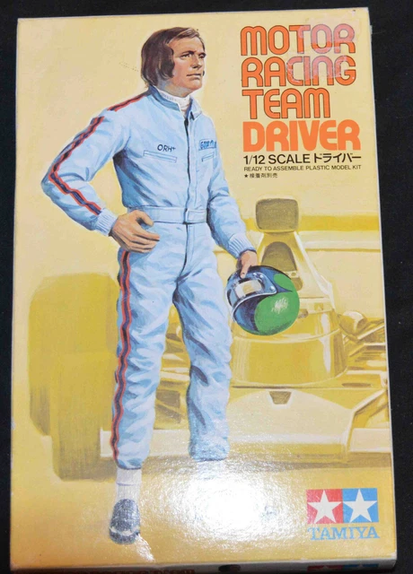 TAMIYA 1:12 MOTOR Racing Team:- Driver, plastic model figure kit £19.99 ...