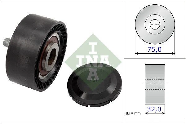 INA 532072210 RULLO di deviazione rullo guida cinghia trapezoidale per ...