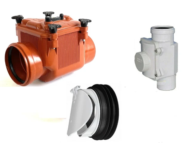 RÜCKSTAUSPERRE RÜCKSCHLAGKLAPPE ABWASSERROHR Rohr DN 50/100/125/160/200 mm EUR 59,90 - PicClick DE