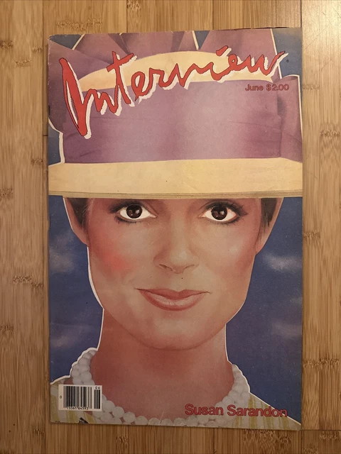 1983 JUNE ANDY Warhol’s Interview Magazine Susan Sarandon ROB LOWE Joan ...