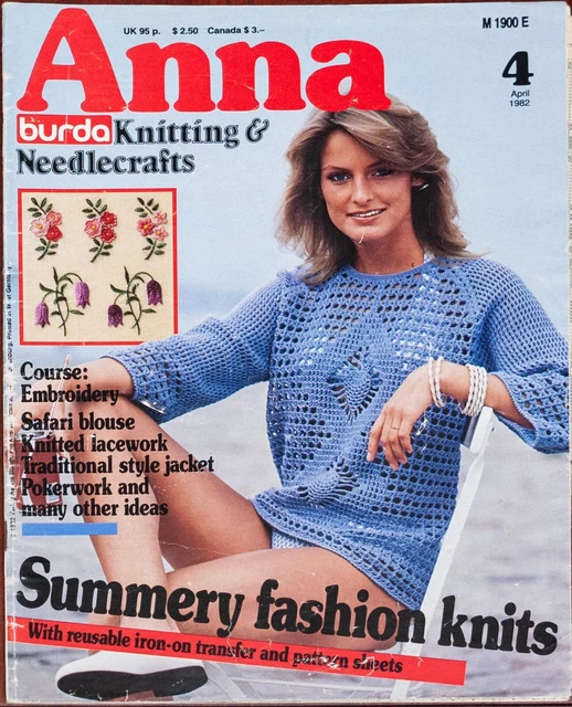 ANNA BURDA KNITTING & Needlecrafts Pattern Magazine April 1982 NO ...
