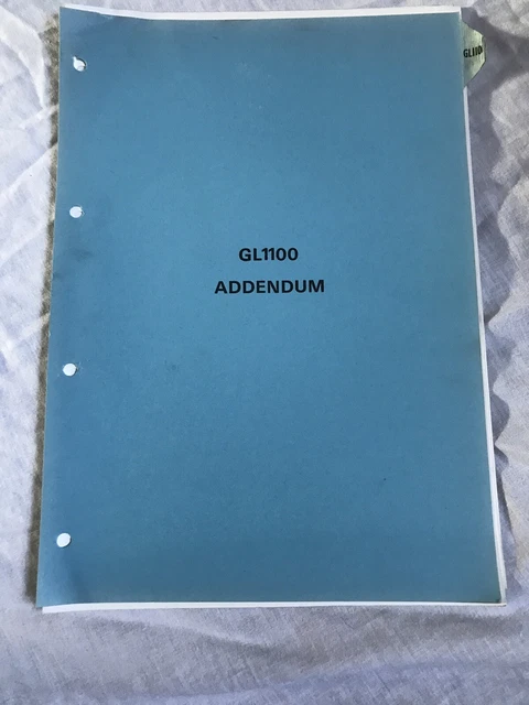 HONDA GL1100 GENUINE Factory Workshop Manual 1981 Addendum £5.00 ...