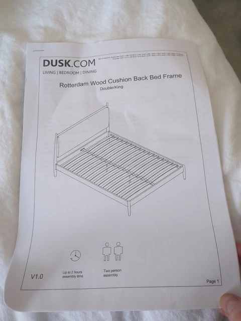 DUSK ROTTERDAM KING Size Bed Frame Dark Wood £78.70 - PicClick UK