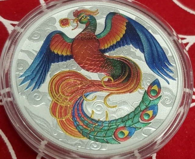 2022 AUSTRALIA CHINESE Myths & Legends Phoenix 🐦colorized 1 oz Silver ...